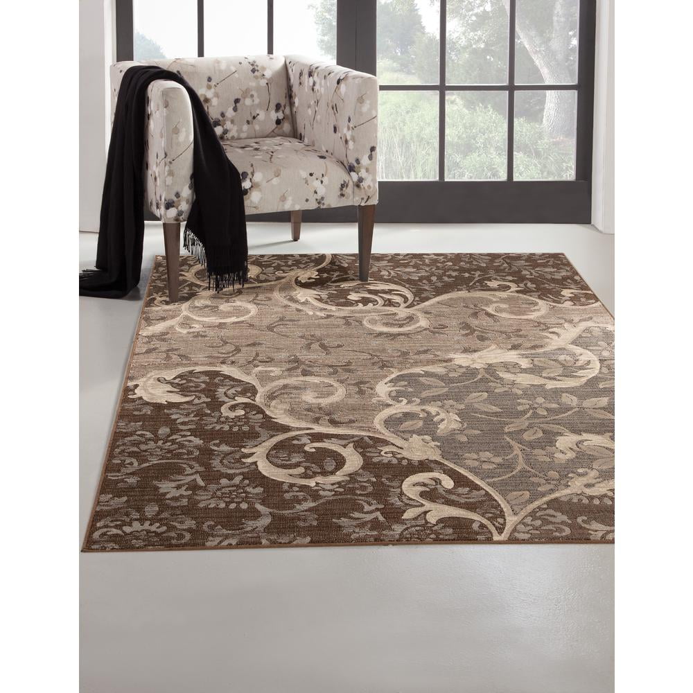 Abacasa Sonoma Chauncy Gray-Chocolate 8x11 Area Rug - Walmart.com