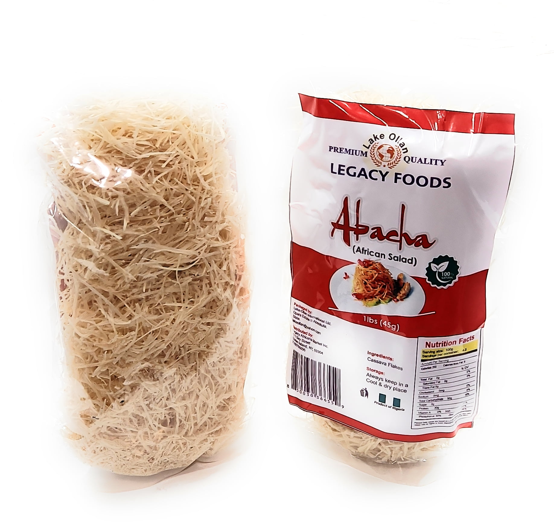 Abacha (African Salad/ Cassava Flakes) 1lbs. Product of Nigeria ...