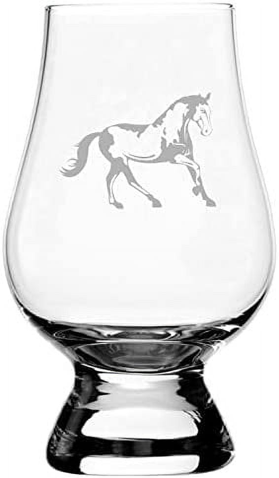 Abaco Barb Body Horse Themed Etched 6.5oz Glencairn Whisky Glass ...