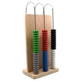 Abacus, 3 U-shaped steel wires, Wooden Frame, Arithmetic Learning and ...