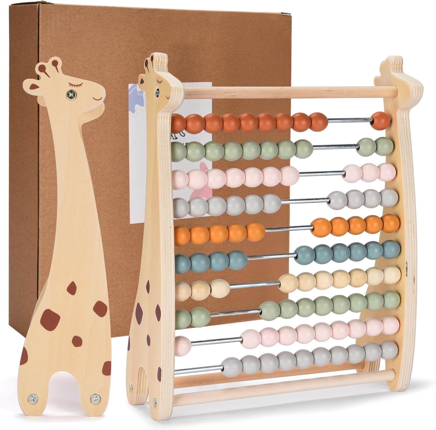 Abacus for Kids - Math Counting Toy Made of Wooden Beads and Rack ...