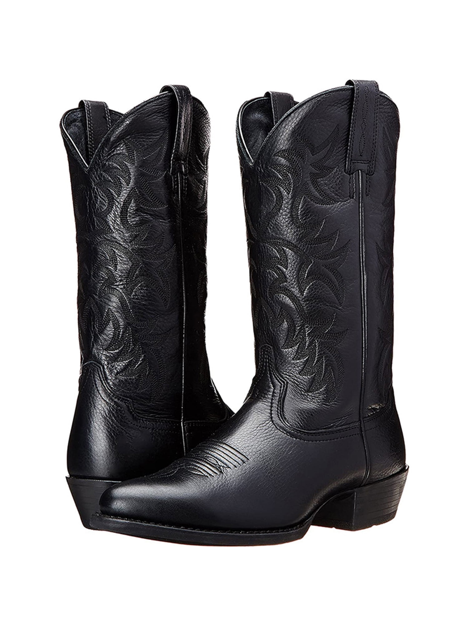 Abacus Men's Comfortable Mid-Calf Cowboy Boots, Pointed Toe Black, 9 ...