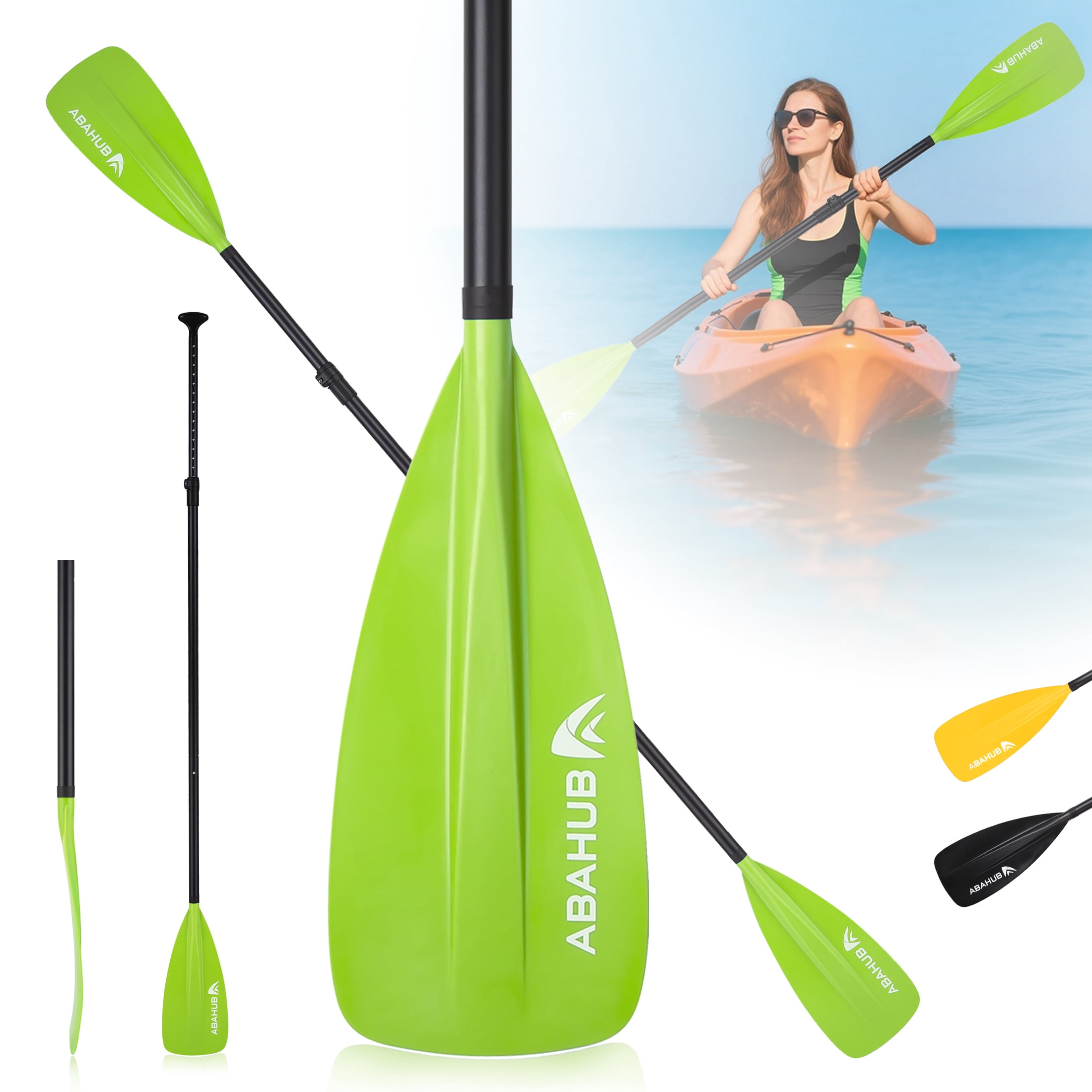 AbahubFit Paddle Oars for SUP and Kayak 2-IN-1, Adjustable Lightweight ...