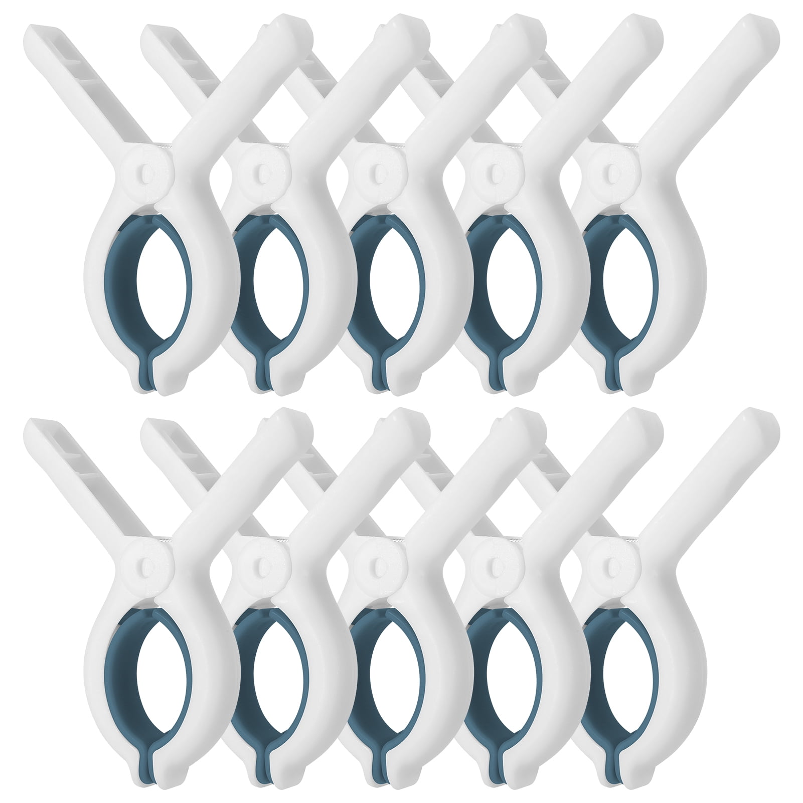 Abaima 10 Pcs Beach Towel Clips, Large Plastic Clothes Pins, Strong ...