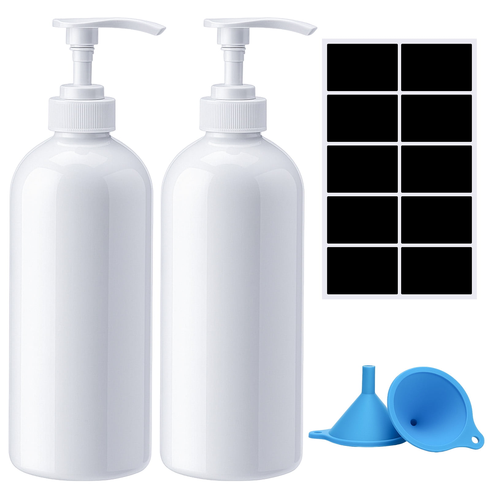 Abaima 2 Pack Empty Pump Bottles,Refillable Plastic Empty Pump Bottles ...