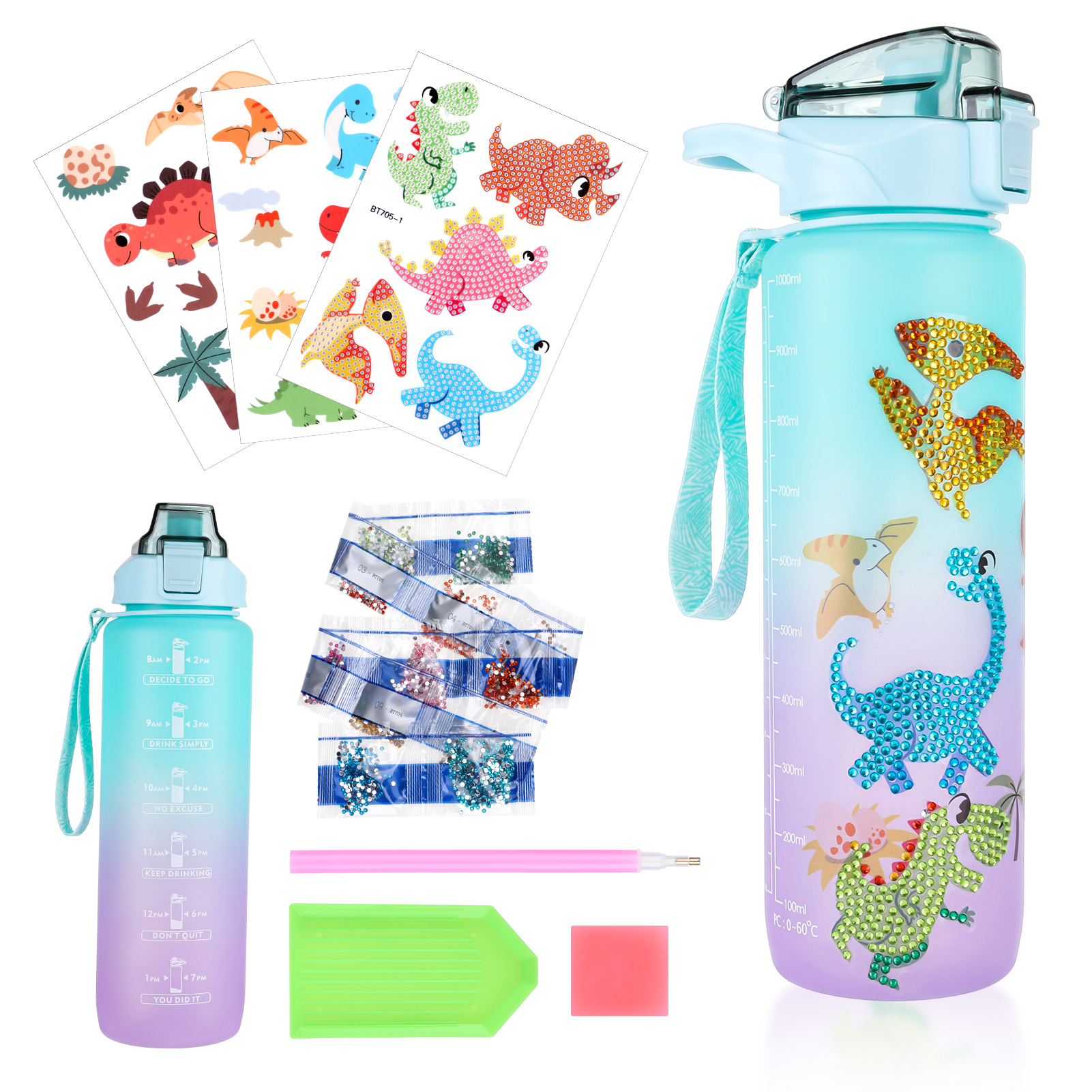 Personalized Dinosaur Train Tiny's Flying Fun Water Bottle - Walmart.com