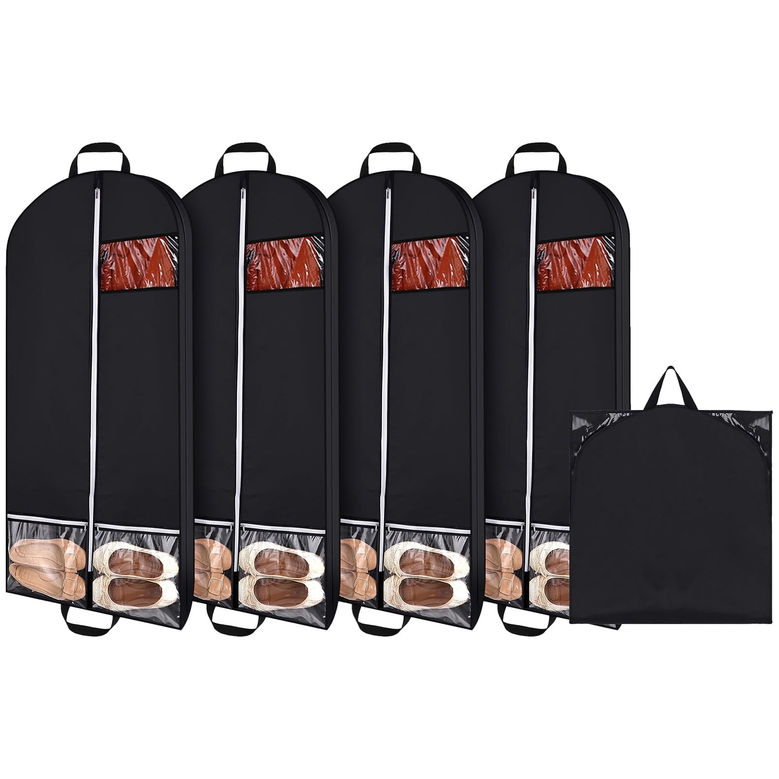 Abaima 4 Pack 50 inch Premium Travel Garment Bag, Hanging Suit & Dress ...