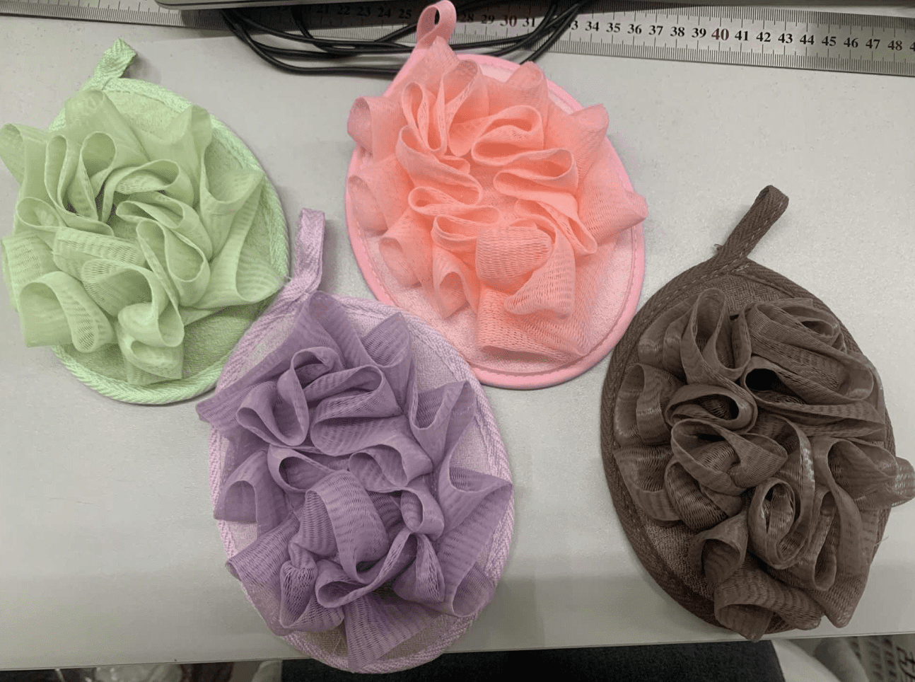 Abaima 4 Pack Dual-Sided Loofah Sponge Body Scrubber, Terry Cloth ...