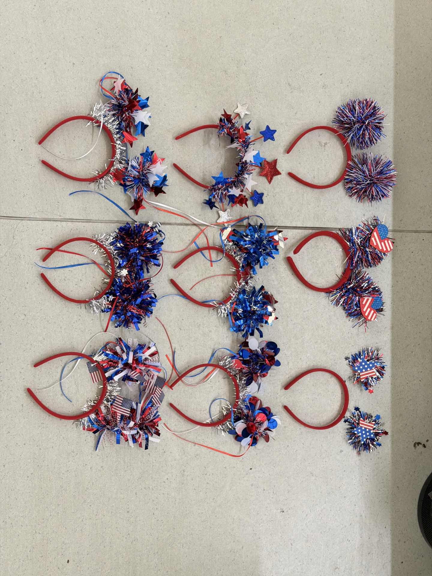 Abaima 9 Pcs 4th of July Headband Patriotic Hair Accessories, Star ...