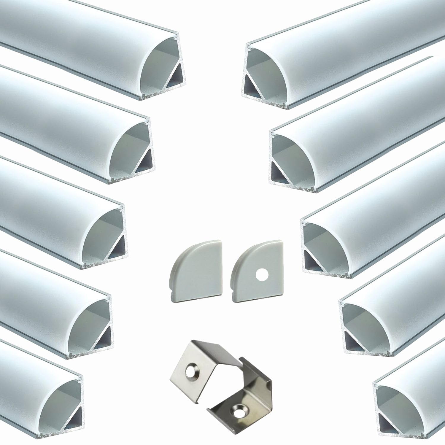 Abaj Lighting 16x16mm Aluminium Round LED Strip Lights 1Meter Aluminium ...