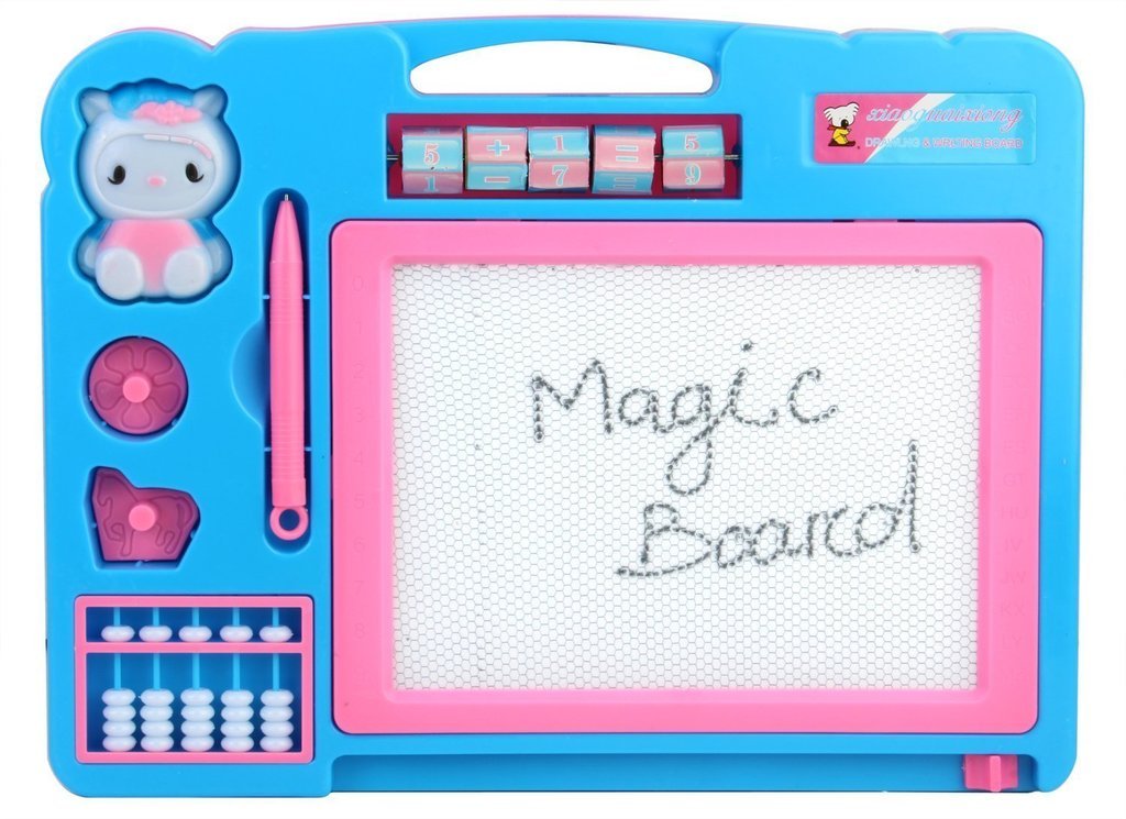 Abaj Magic Slate + Black Slate Chalk Board,Double Sided Slate Magic ...