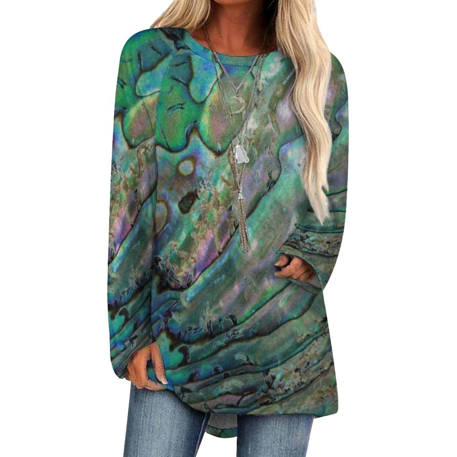 Abal Print Hoodie Sweatshirt Women Drawstring Printed Pocket Hooded ...