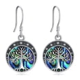 Abalone Earrings Tree of Gondor Drop Dangle Earrings 925 Sterling ...