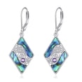 Abalone Shell Dangle Drop Earrings for Women 925 Sterling Silver ...