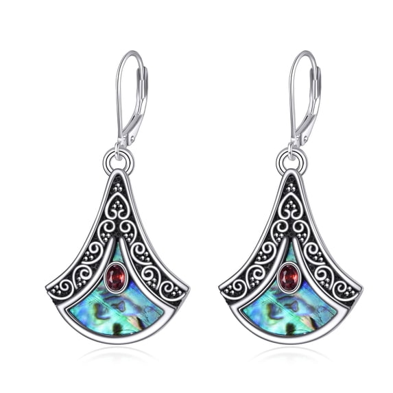 Abalone Shell Dangle Drop Earrings for Women 925 Sterling Silver ...