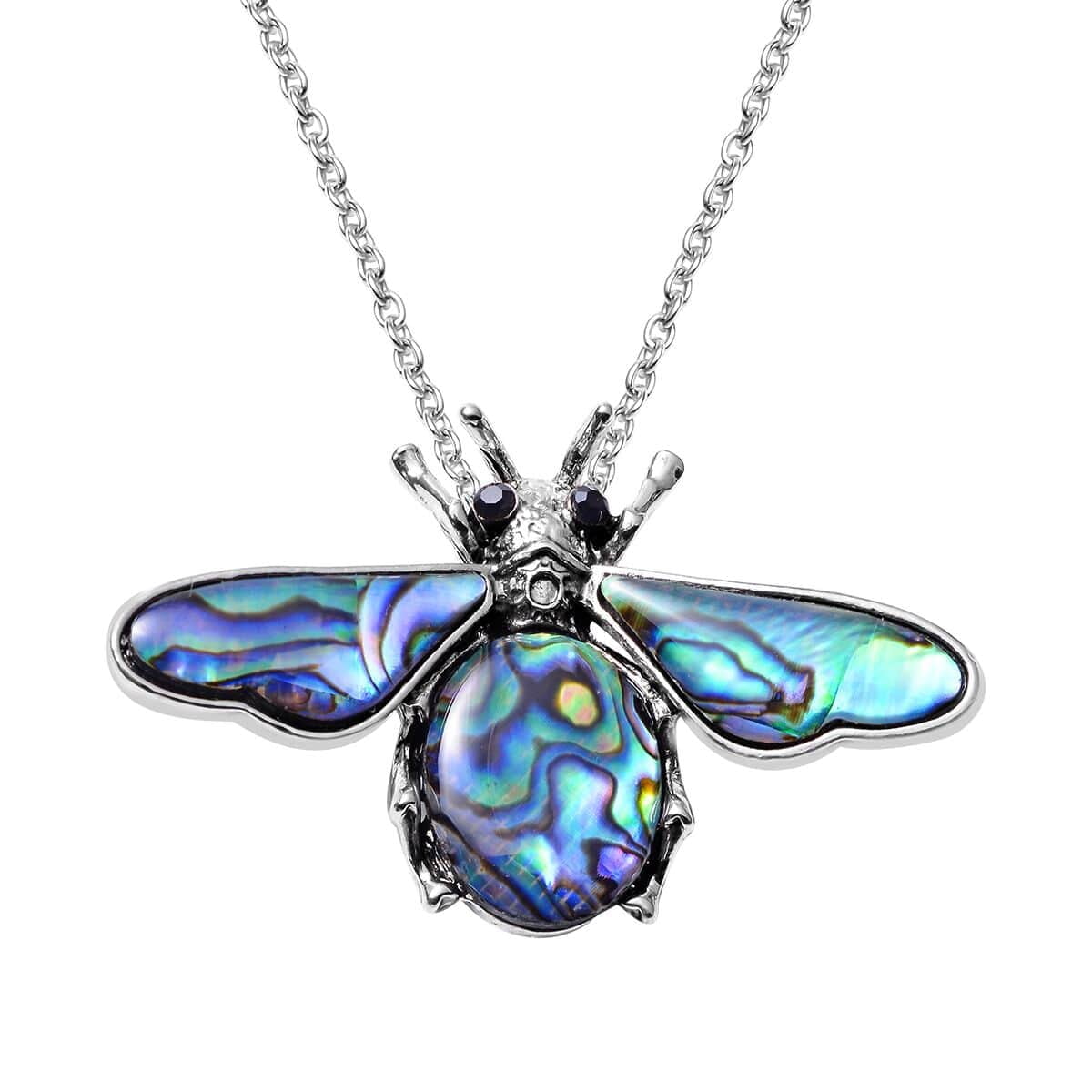 Abalone Shell Pendant in Stainless Steel - Genuine Handmade Abalone ...