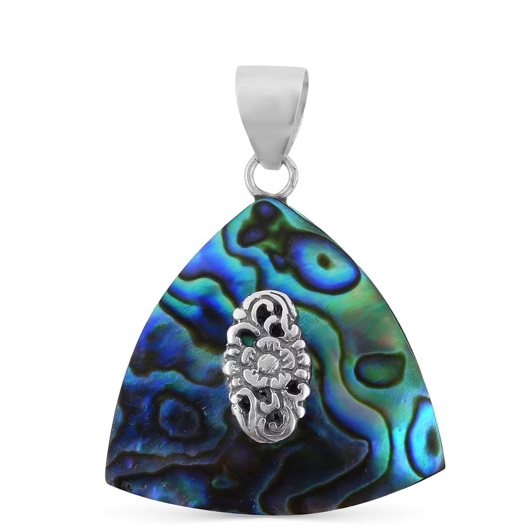 Natural Abalone Pendants for Necklaces - Abalone Shell Pendant in 925 ...