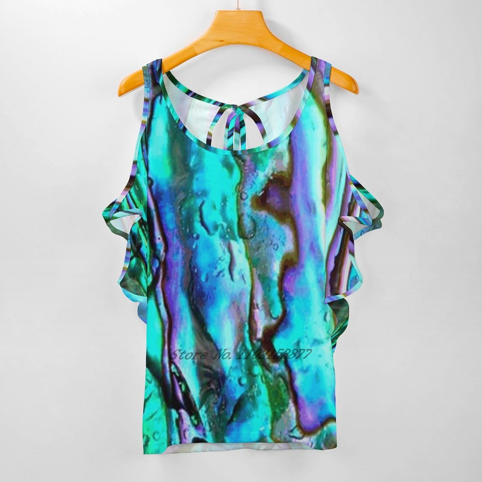Abalone Shell Zipper Sexy T-Shirt Casual Tops Hollow Pullover Ladies ...