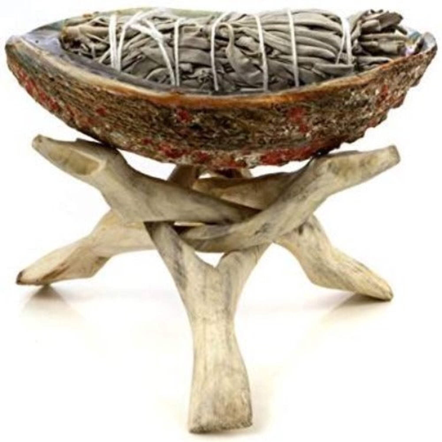 Abalone shell stand with sage smudge - Walmart.com