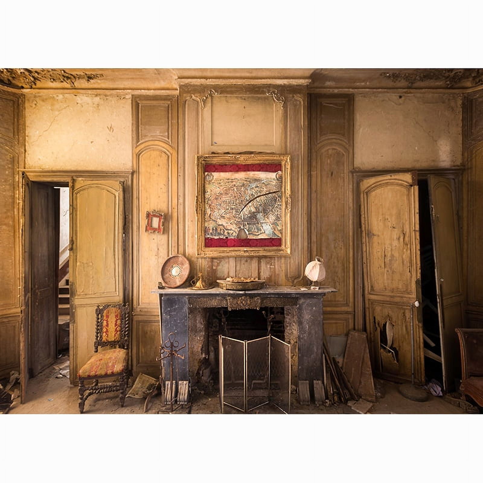 Abandd House Photography Backdrop Ceremony Gothic Room Broken Window Curtain Rustic Photo Studio ...