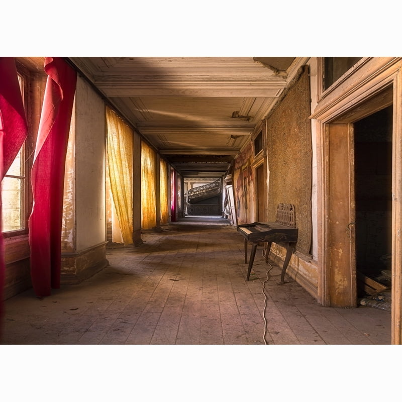 Abandd Photography Backdrop Ceremony Gothic Room Broken Window Curtain ...