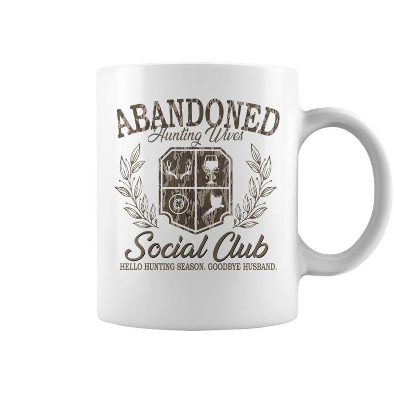 Abandoned Hunting Wife Social Club Camo Hunter Mama Women Coffee Mugs ...