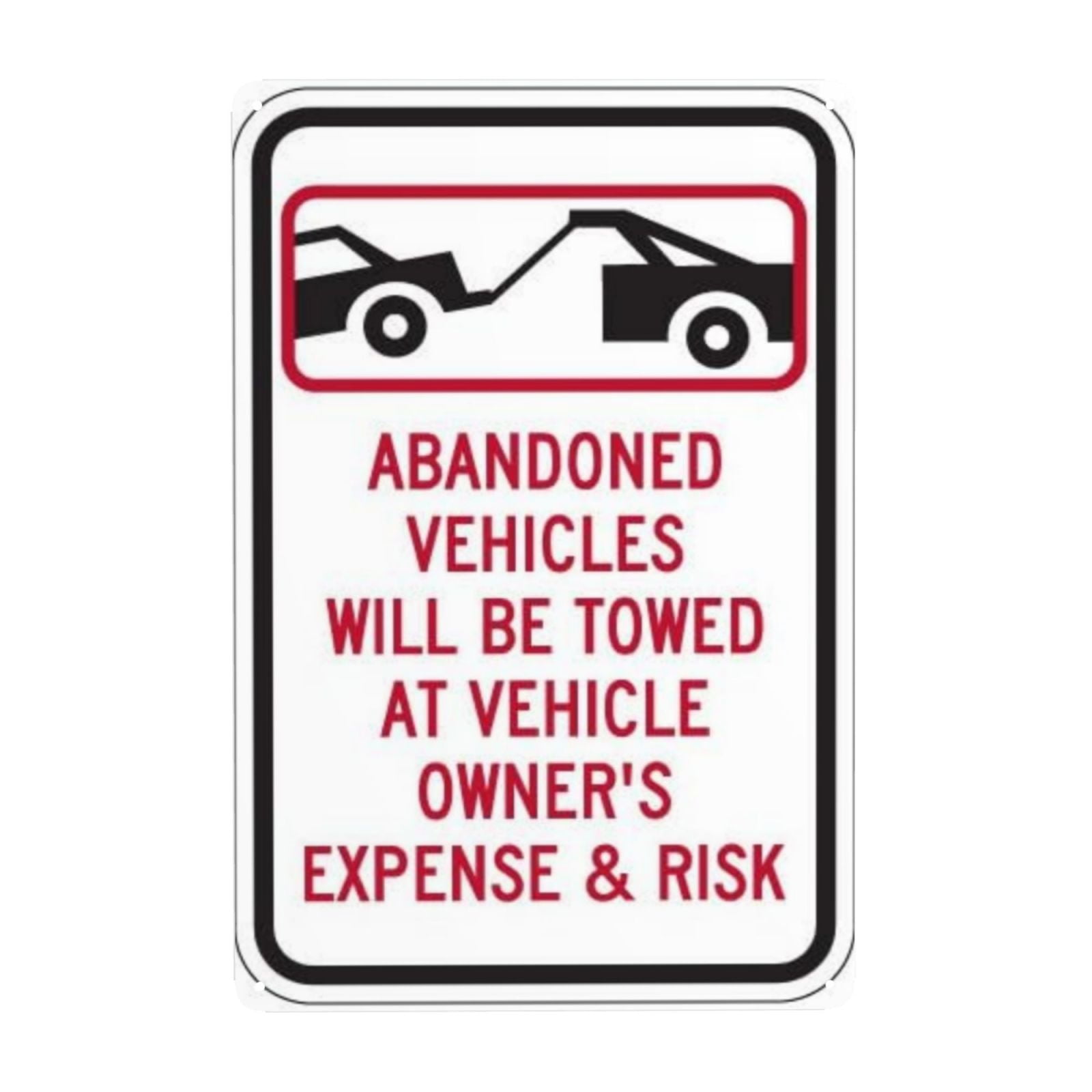 Abandoned Vehicles Will Be Towed Sign Tin Sign Warning Metal Sign ...