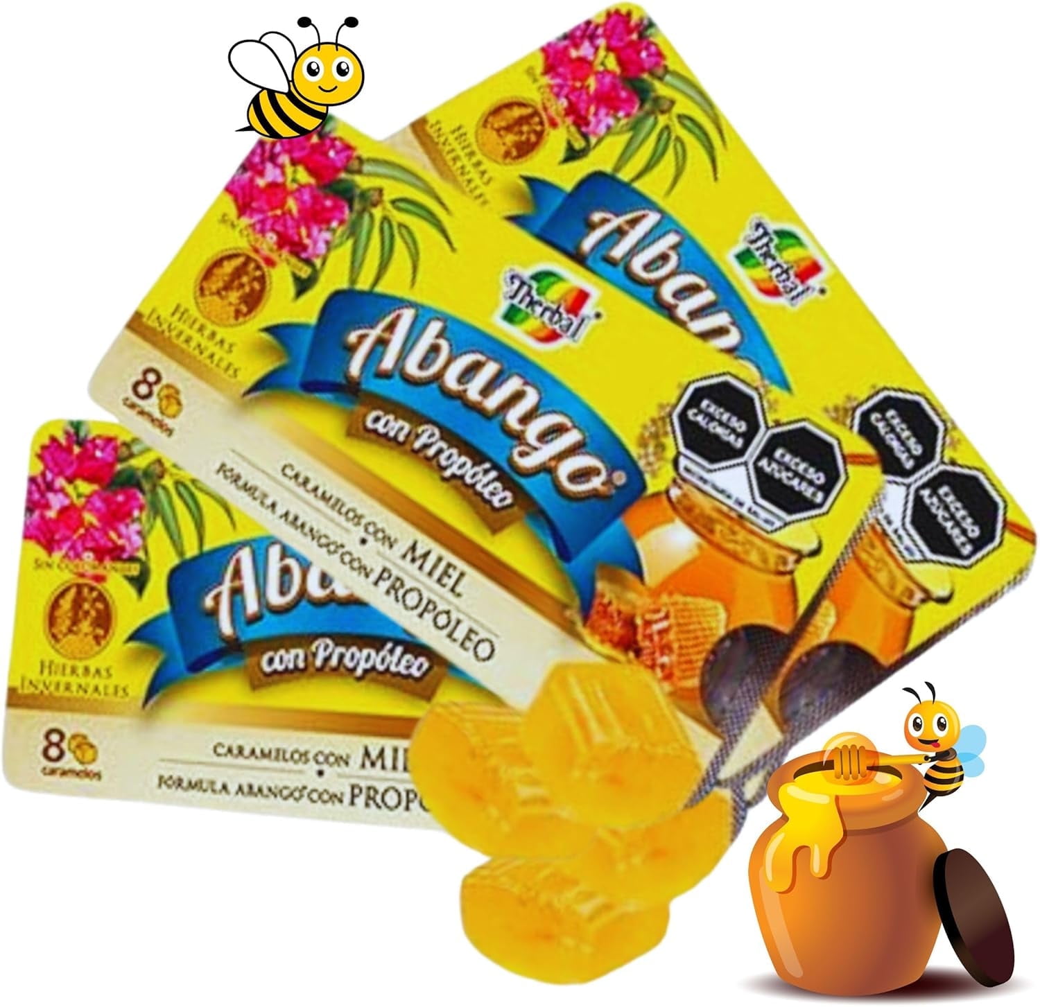 Abango & Propolis Cough Drop Trays - 8 Individually Wrapped Drops Each ...
