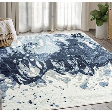 Abani Regal Collection Elegant Modern 2' x 3' Grey Blue Modern ...