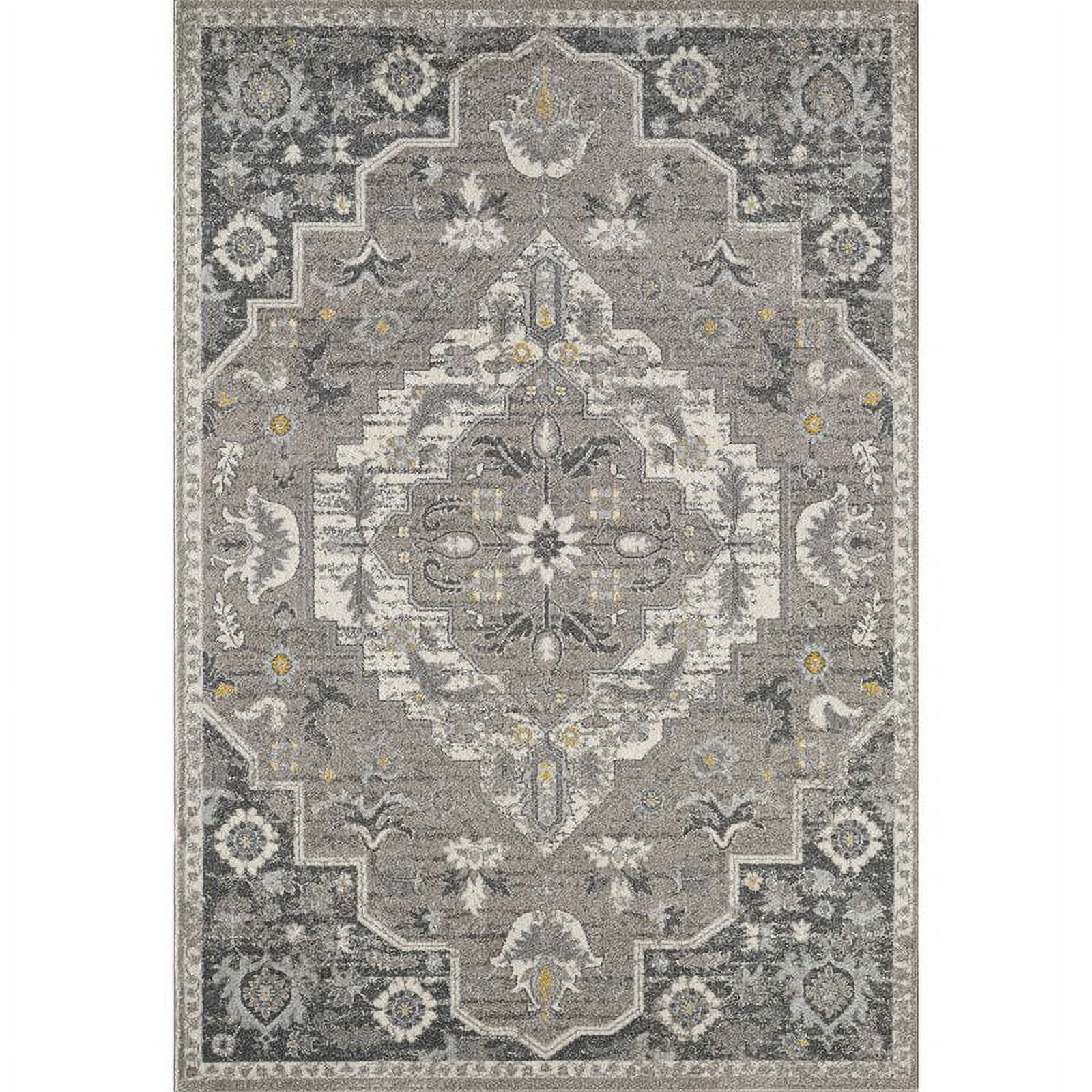 Abani Catalina 5'3"W x 7'6"D CAT100C Vintage Dark Gray Area Rug ...