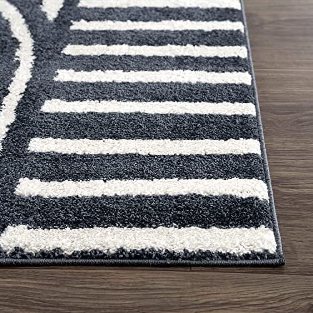 Abani Contemporary Mid-Century Design 5’3” x 7’6” (5'x8') Area Rug Rugs ...