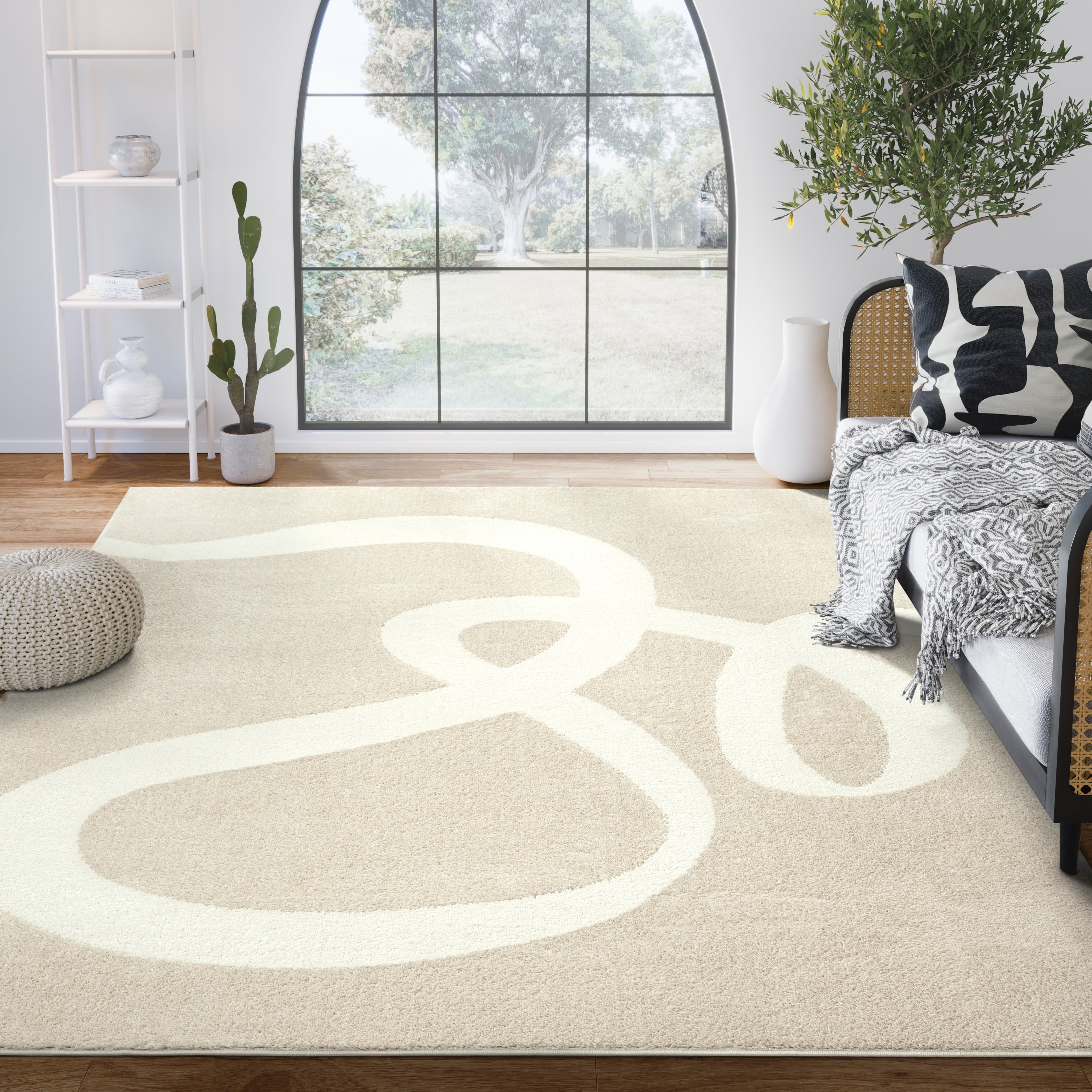 Abani Deco Collection Area Rug Mid Century Modern Bedroom Living Room ...