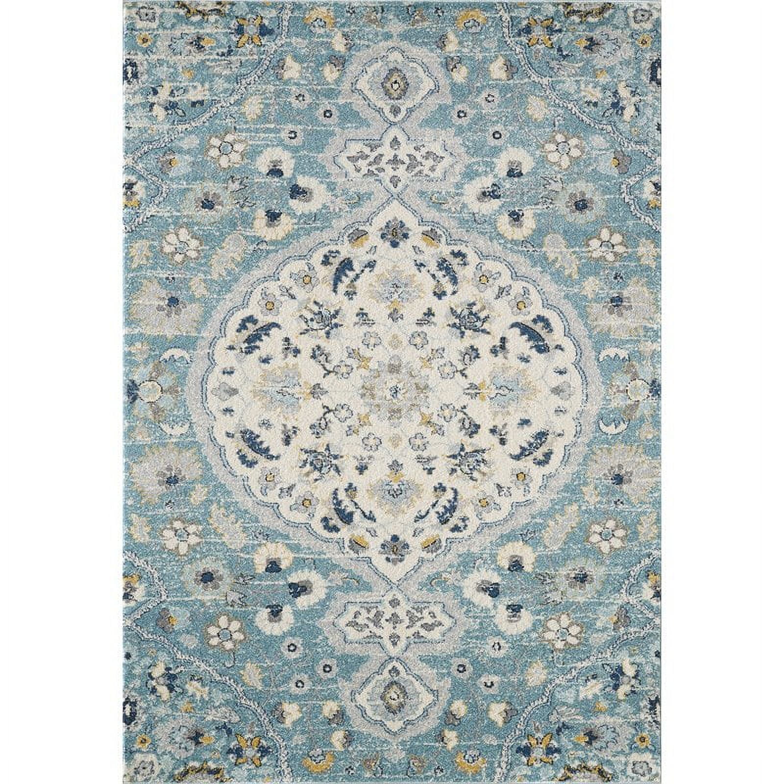 Abani Eden 4'W x 6'D EDN120A Vintage Blue Area Rug - Walmart.com