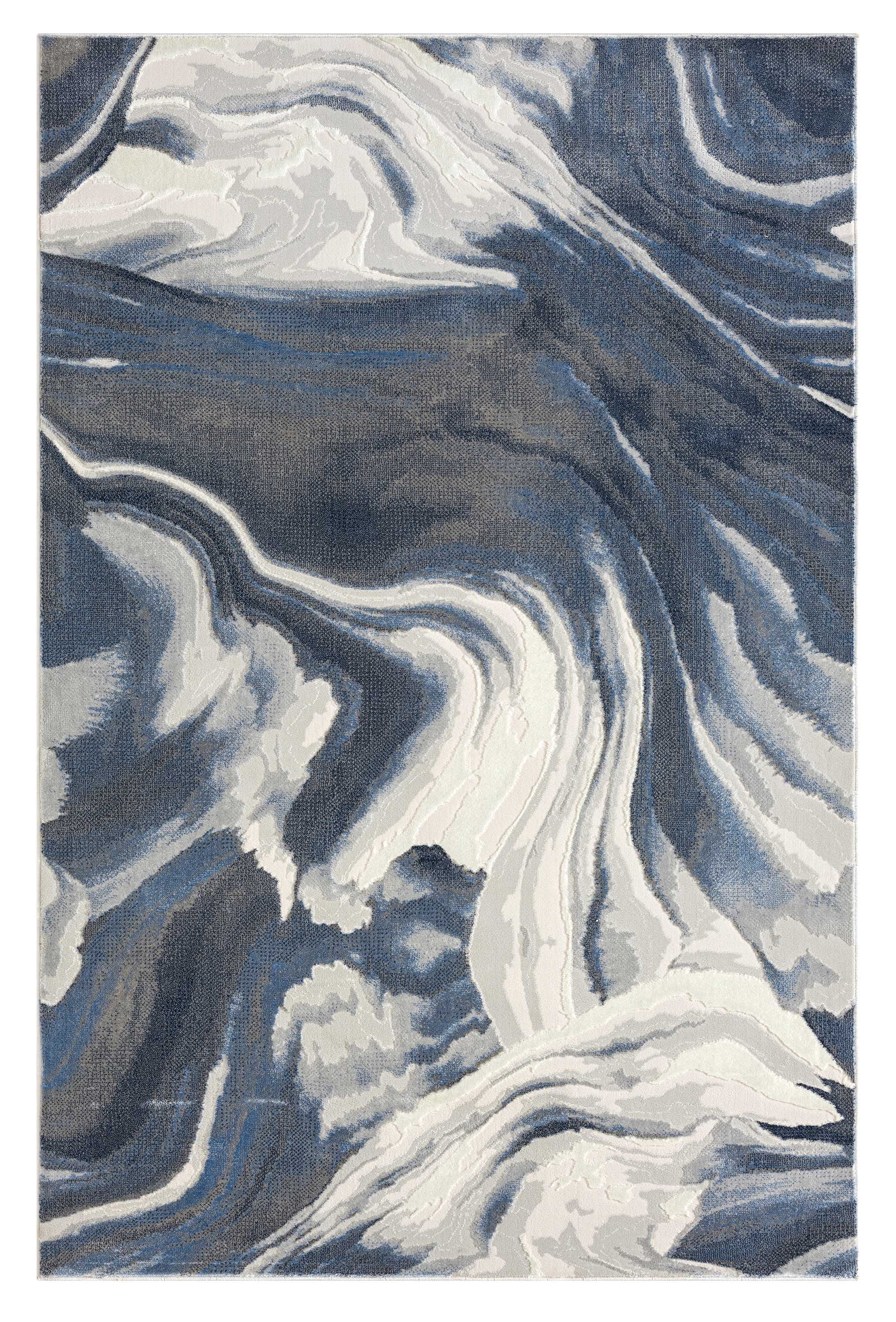 Abani Home Regal Modern Blue Abstract Lines Area Rug 6x9 - Walmart.com