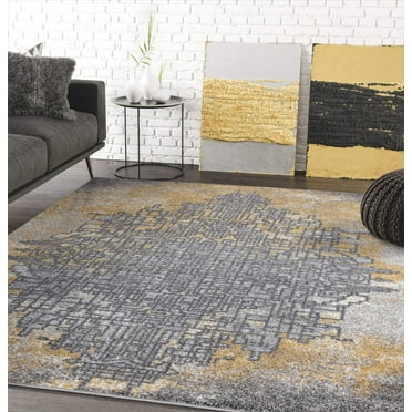 Abani Porto Contemporary Abstract Area Rug Blue 5'3" x 7'6" 0.25 - 0.5 ...