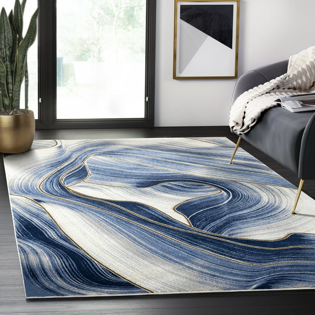 Abani Luna Collection Area Rug Mid Century Modern Bedroom Living Room ...