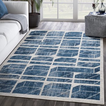 Abani Regal Collection Elegant Modern 7'9" x 10'2" Grey Blue Modern ...