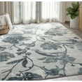 Abani Nova Collection Modern 6' x 9' Blue Grey Floral Area Rug ...