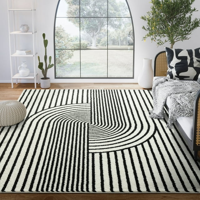 Abani Nuevo Collection Area Rug Mid Century Modern Bedroom Living Room ...