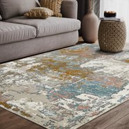 Abani Laguna Collection Modern Abstract 3' x 5' Gold and Grey Modern ...
