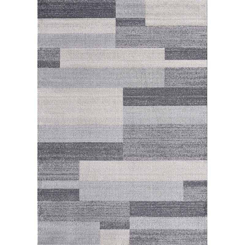Abani Quartz 7'9"W x 10' 2"D QRZ140A Contemporary Color Block Grey Beige Rug - Walmart.com