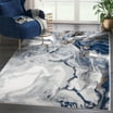 Abani Regal Collection Elegant Modern 5'3" x 7'6" Grey Blue Area Rug ...