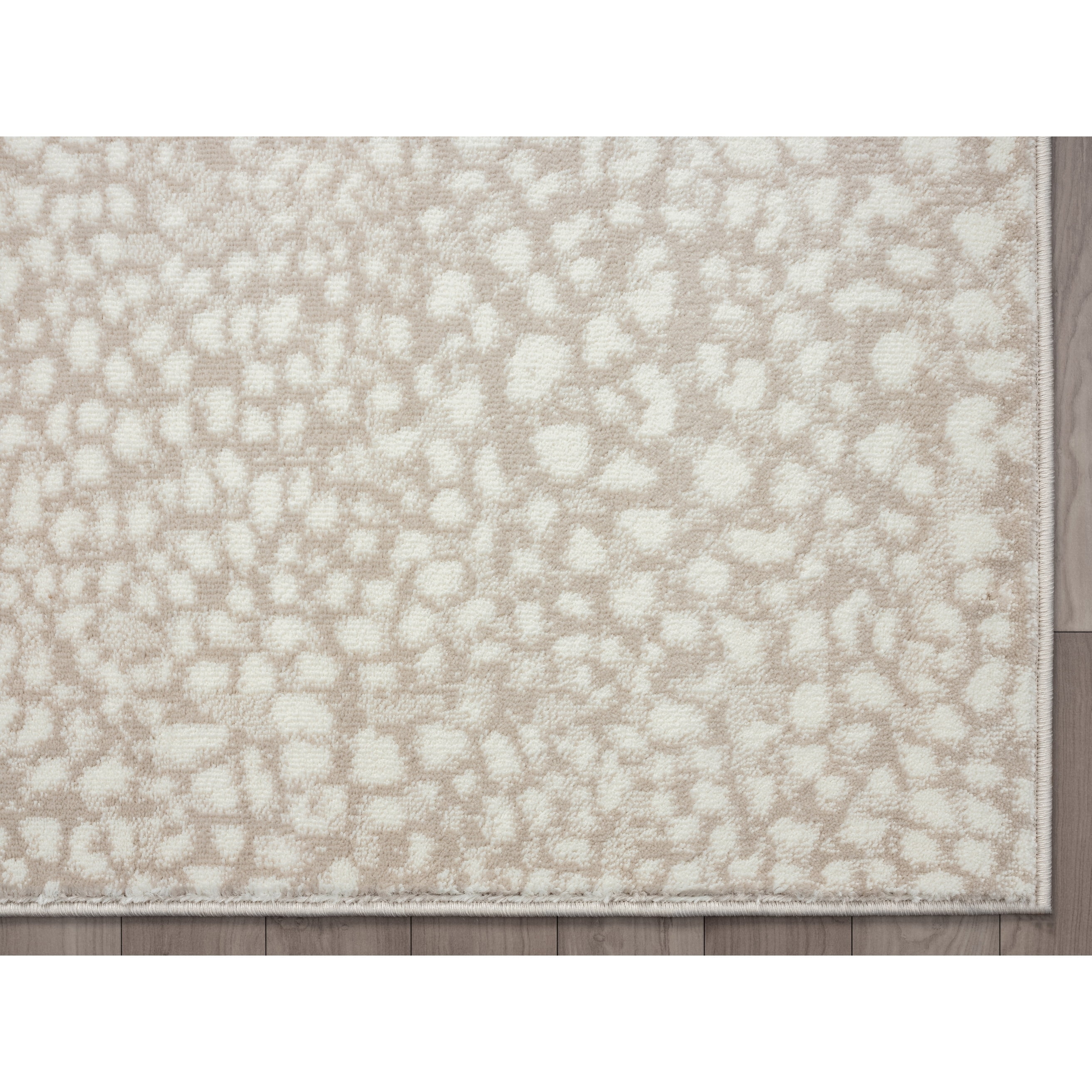 Abani Rugs Arto Contemporary Cheetah Print Area Rug Cream 2'2" x 8' 8 ...