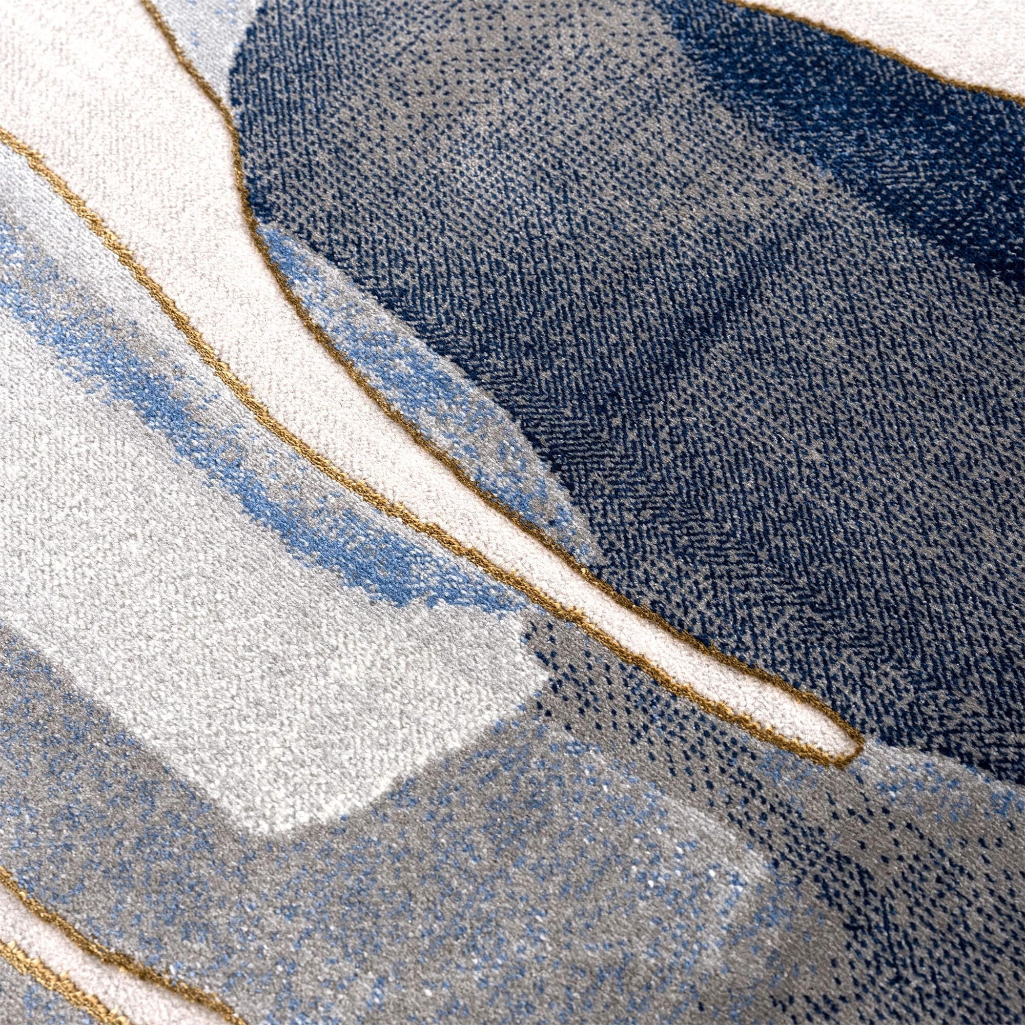 Abani Rugs Regal REG130A Blue Grey Asymmetric Circles Area Rug 5'3" x 7 ...