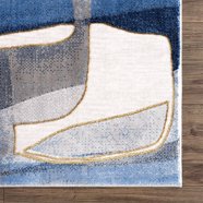 Abani Regal Collection Elegant Modern 2' x 3' Grey Blue Modern ...