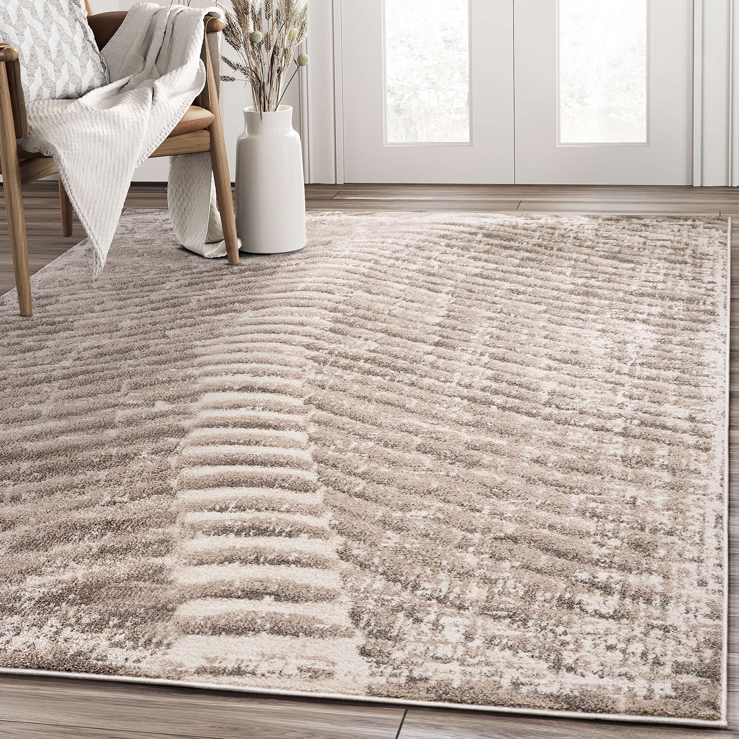 Abani Sahara Collection Neutral California Casual 5'3" x 7'6" Beige ...