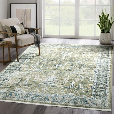 Abani Azure Collection Area Rug Mid Century Modern Bedroom Living Room ...