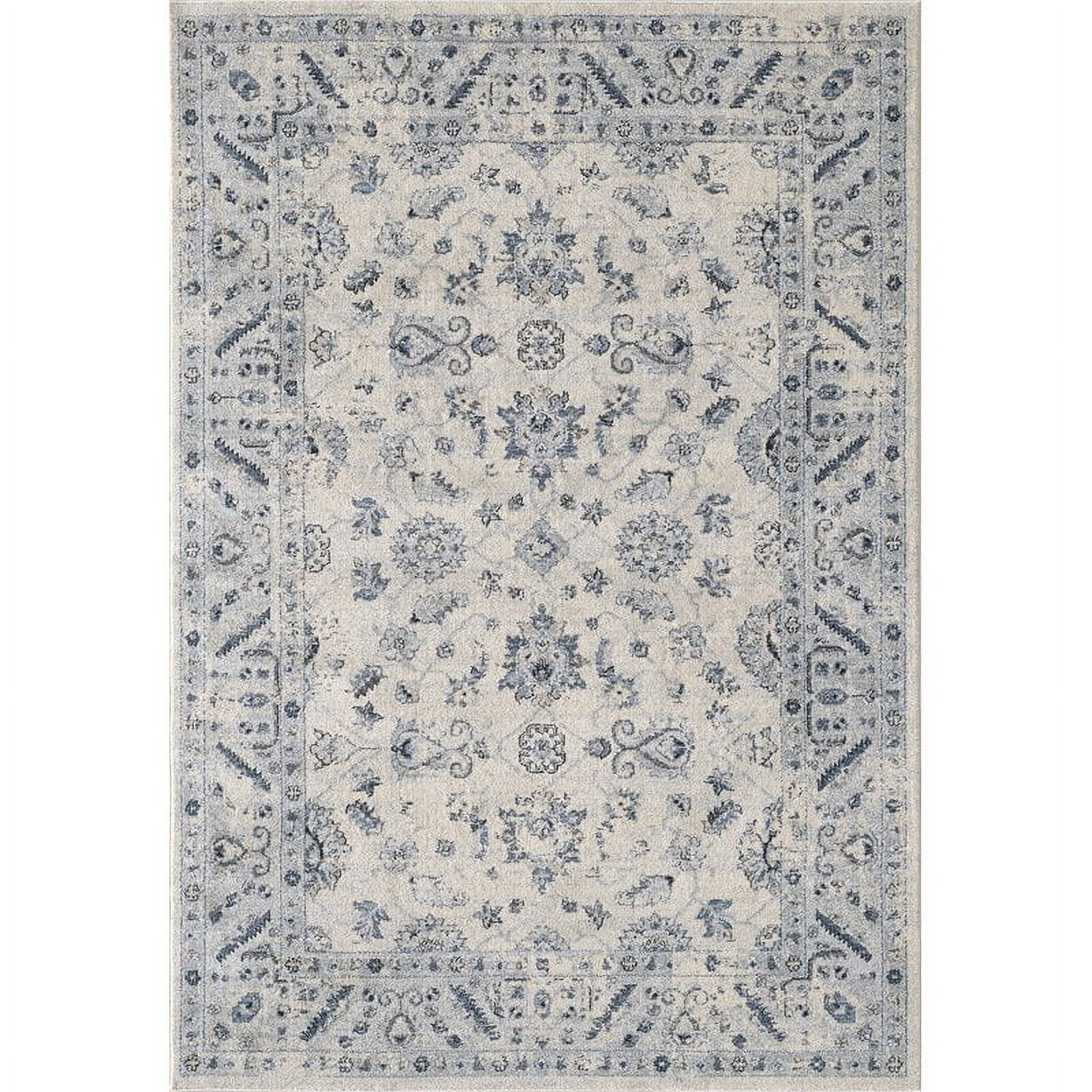 Abani Troy 4'W x 6'D TRY160A Vintage Ivory Area Rug - Walmart.com