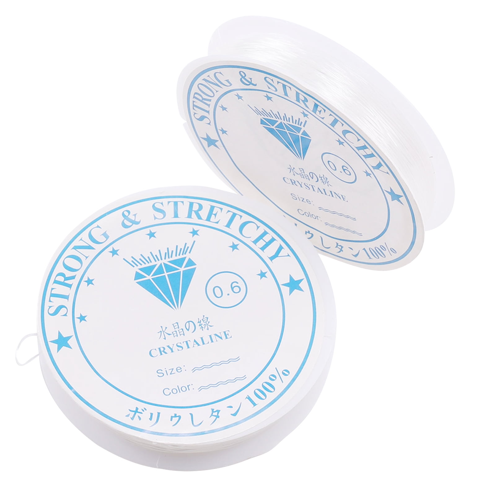 Abanopi 0.6mm Elastic Bracelet String 39ft Strong Stretchy Beading ...