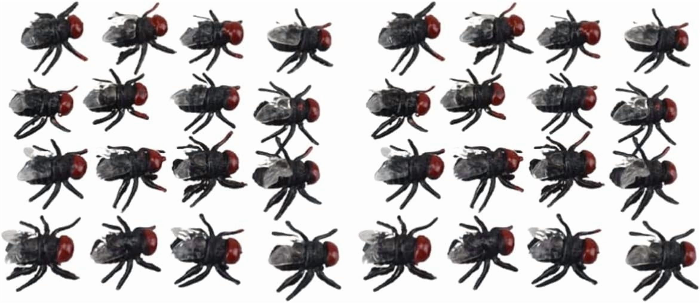 Abaodam 100 Pcs Plastic Bugs Toy Bugs Plastic Bugs Halloween Pranks Fake Flies Simulated ...